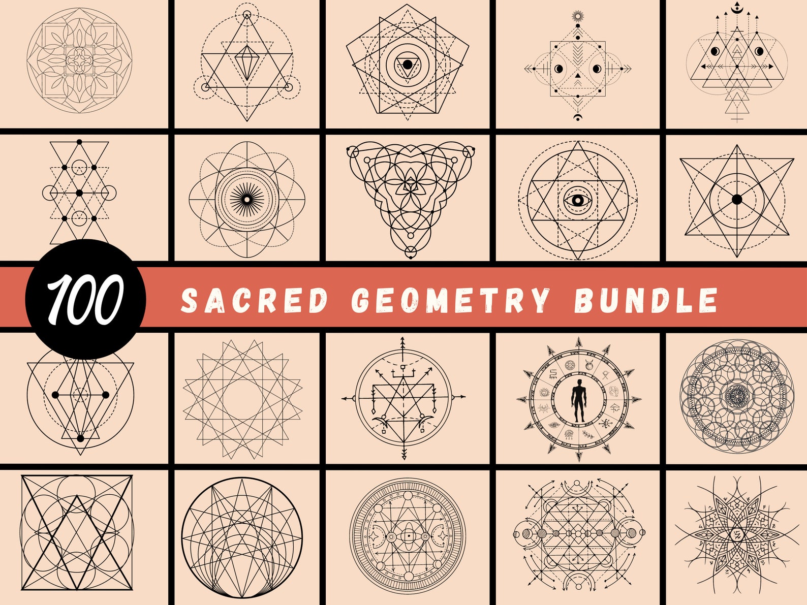 Sacred Geometry SVG Bundle , Minimalistic SVG, Tattoo Svg, Svg Png ...