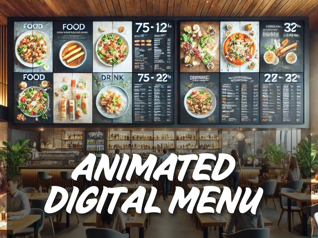 Animated Digital TV Menu Board. Custom Digital Menu for Tv or Lcd ...