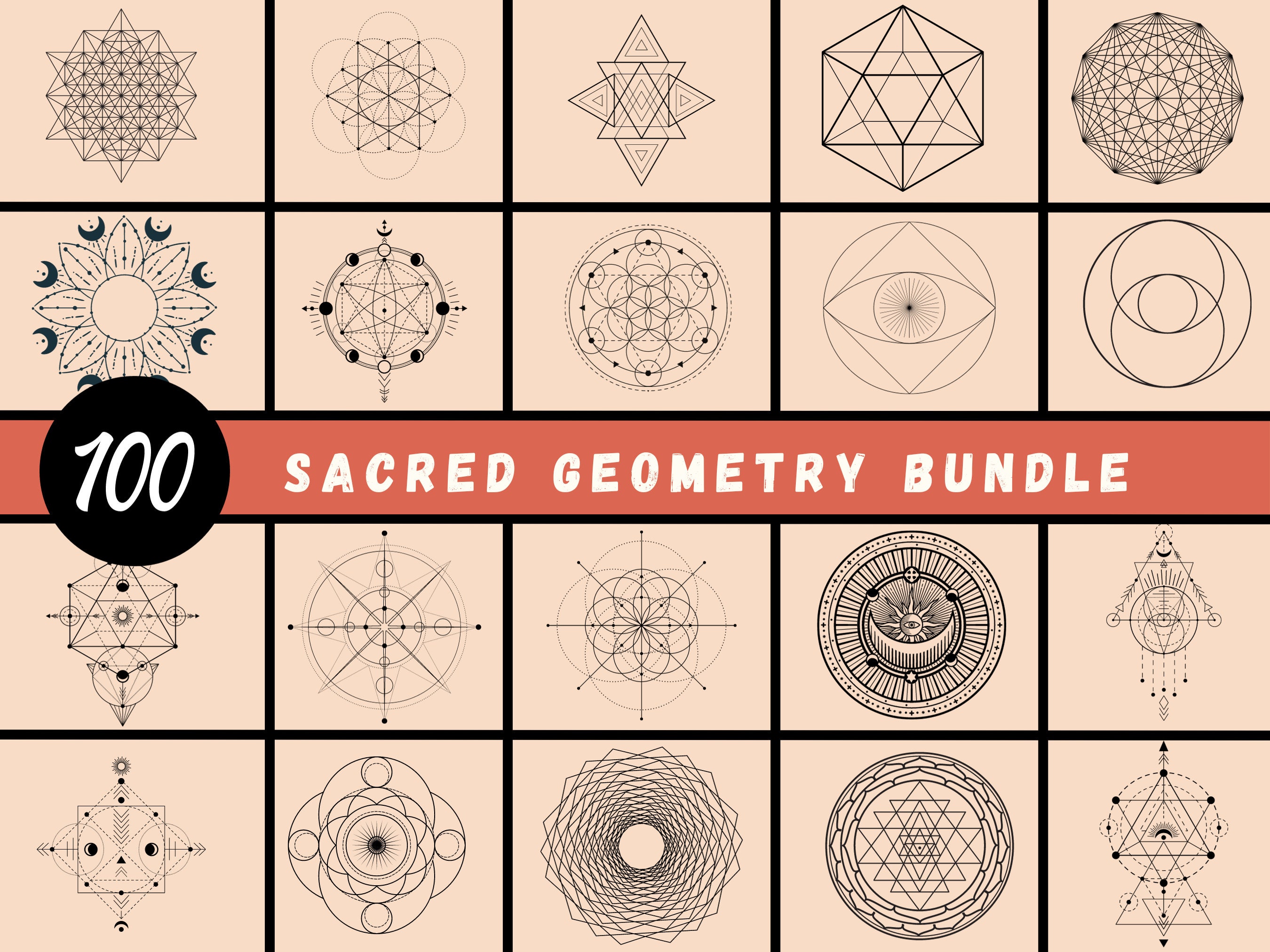 Sacred Geometry SVG Bundle , Minimalistic SVG, Tattoo Svg, Svg Png ...