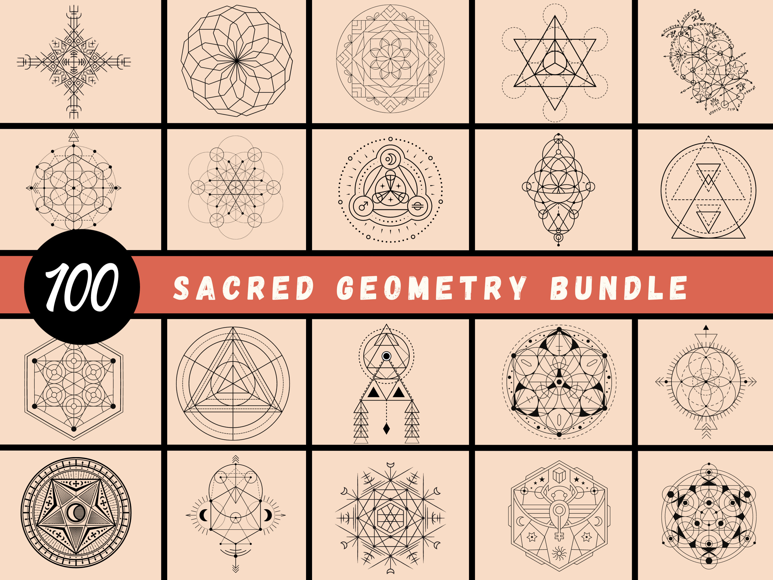 Sacred Geometry SVG Bundle , Minimalistic SVG, Tattoo Svg, Svg Png ...