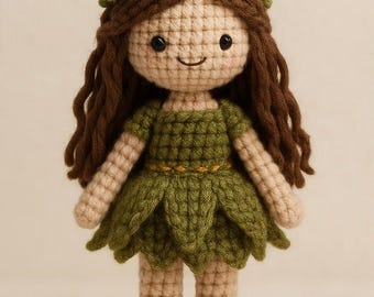 Mori Girl Doll Amigurumi Crochet Pattern - Fairy Tale Kawaii Anime ...