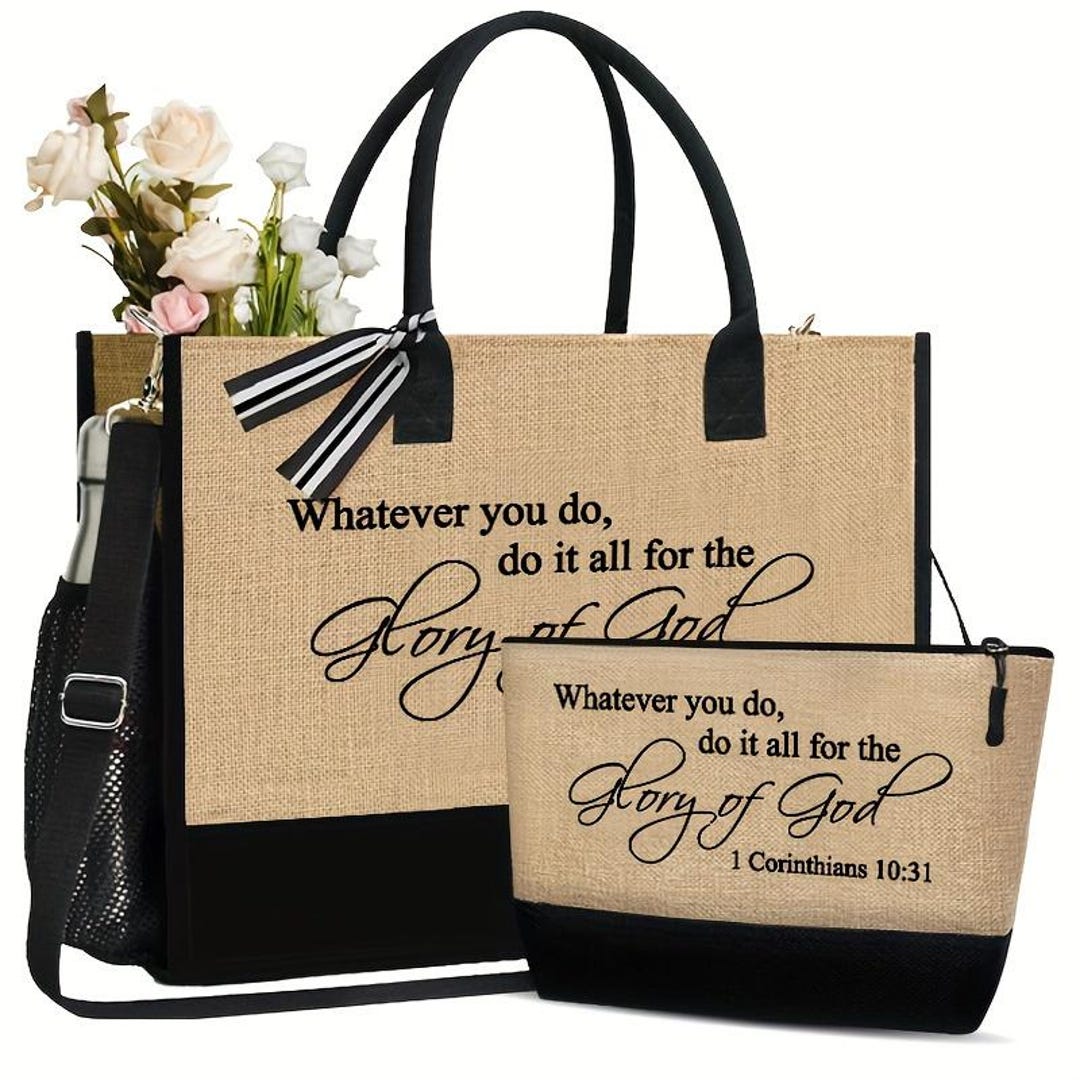 Christian Tote Bag, Scripture Bag, Christian Gift, Bible Verse Bag ...