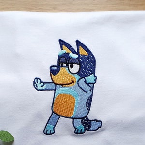 Cartoon Dad Blue Dog Machine Embroidery Design, Father's Day Embroidery ...