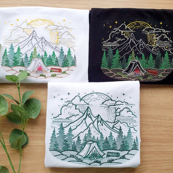 Camping Embroidery - Etsy