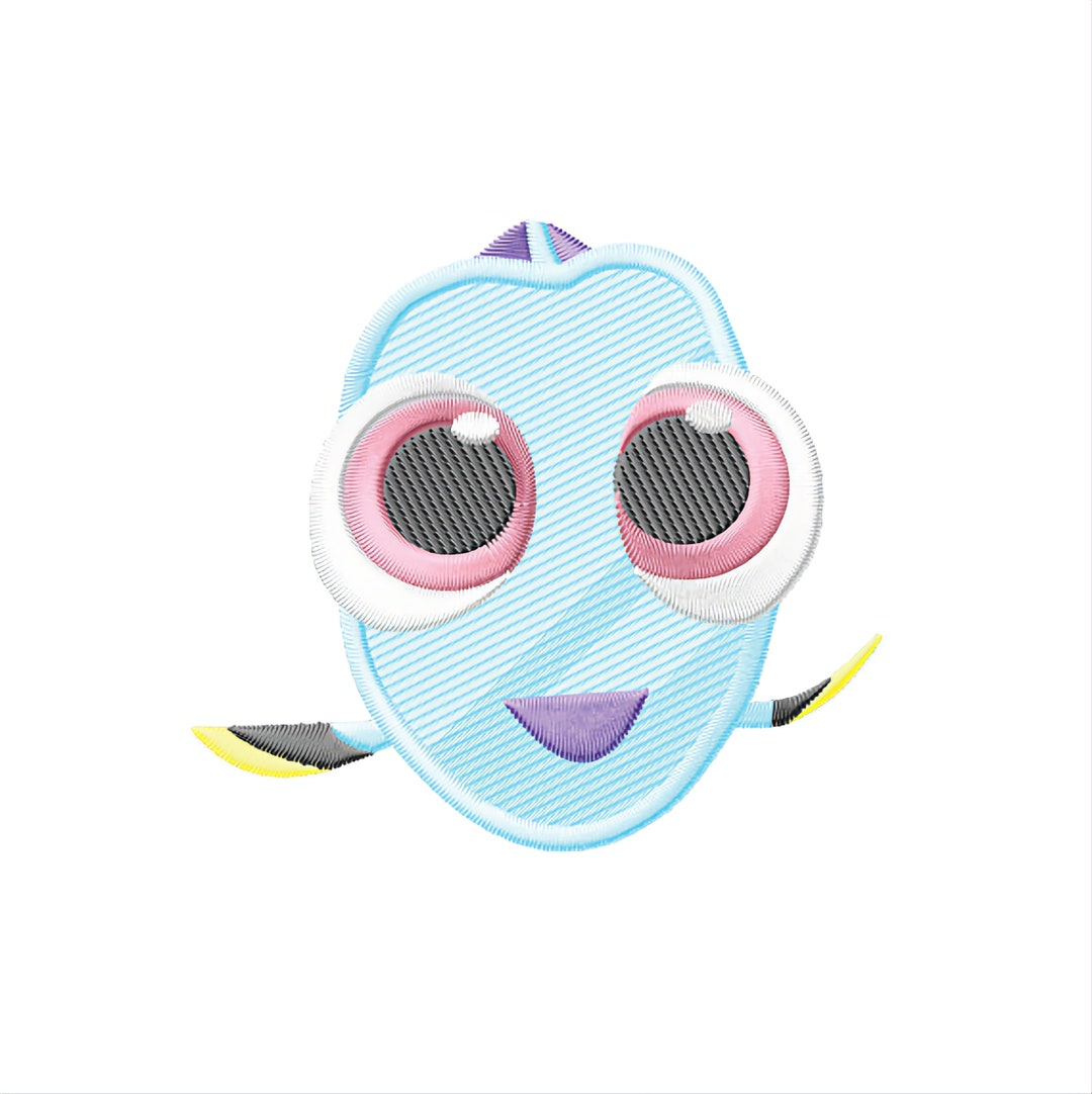 Cartoon Blue Tang Machine Embroidery Design, Instant Download - 5 Sizes ...