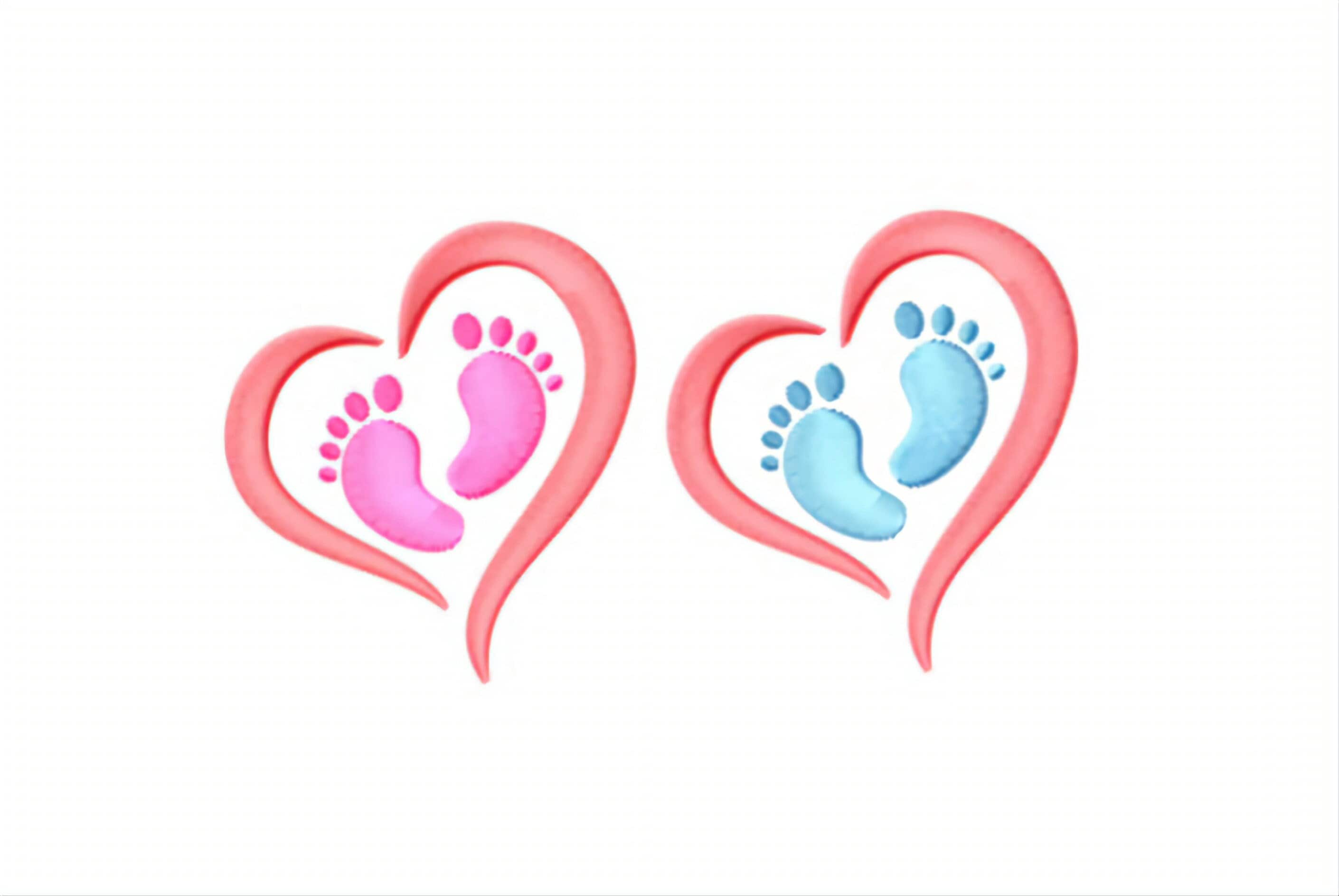 Mini Baby Feet Embroidery Design, Baby Feet in Heart Digital Embroidery ...