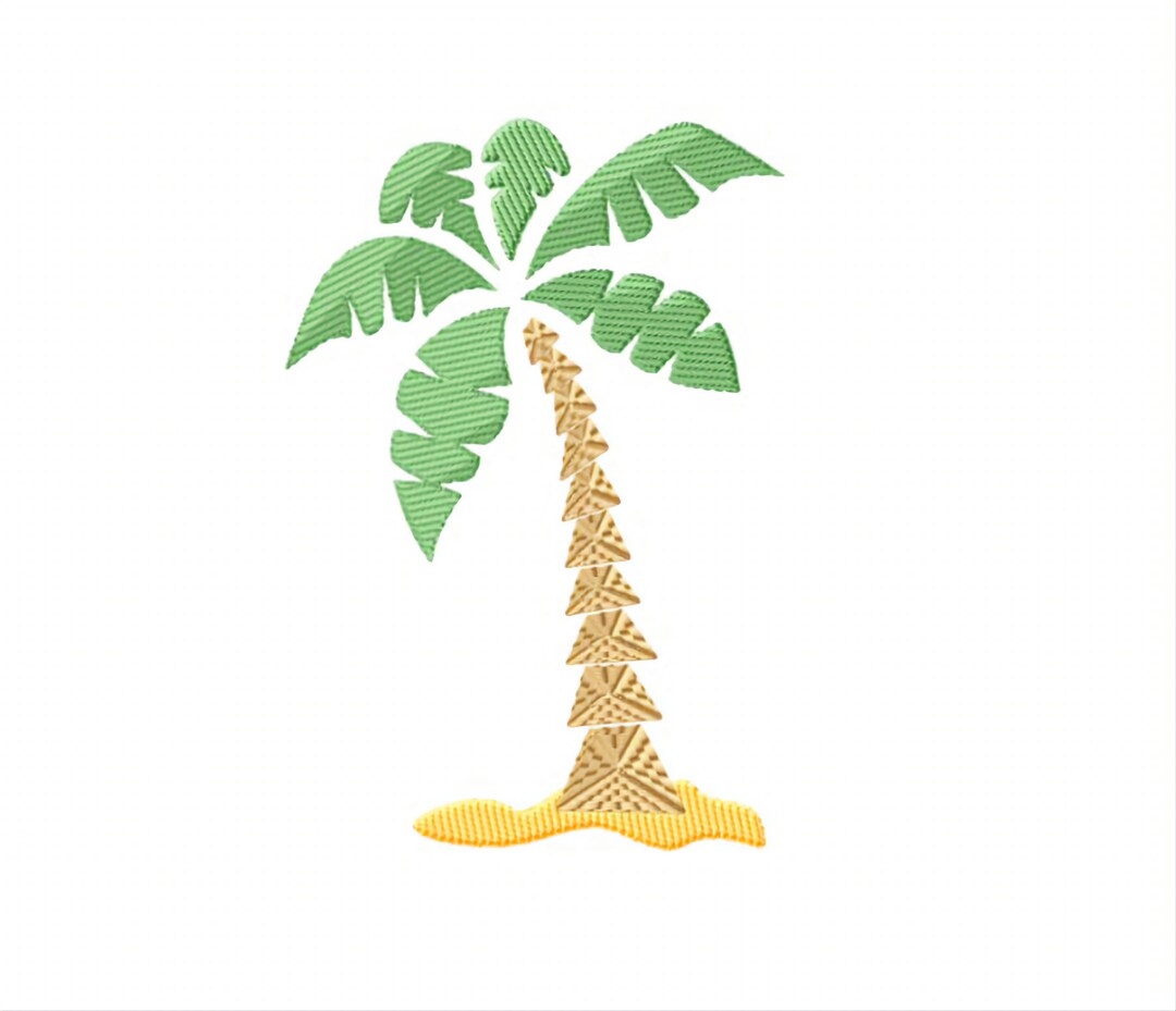 Palm Tree Embroidery Design, Beach Machine Embroidery Design, Instant ...