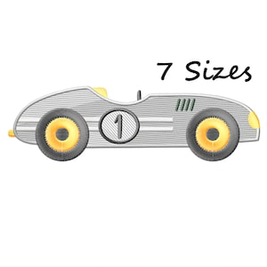 Vintage Race Car Embroidery Pattern, Classic Sport Car Machine ...