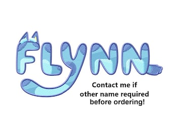 Cartoon Blue Dog Style Machine Embroidery Font Design, Instant Download ...