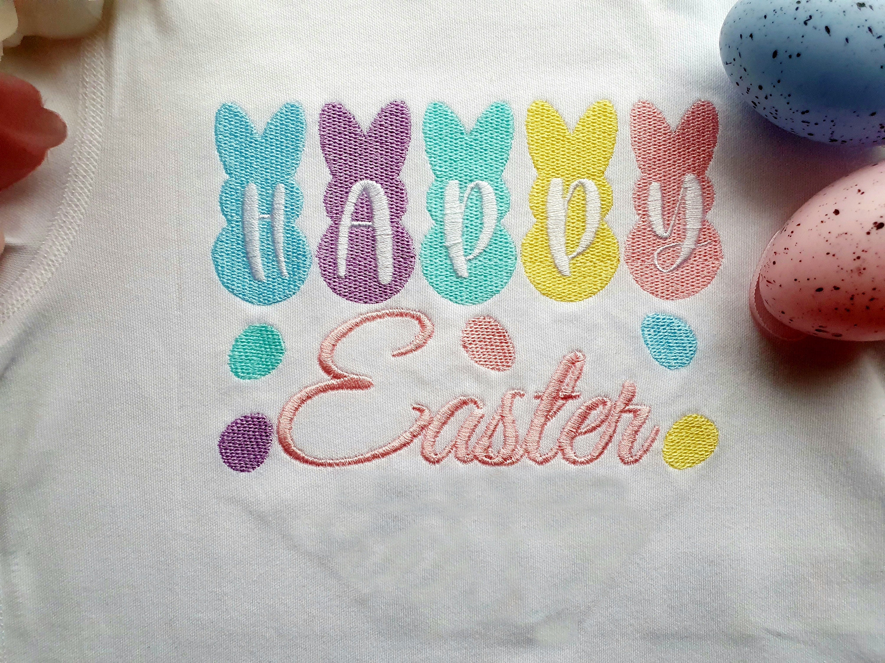 Happy Easter Embroidery Design, Easter Machine Embroidery File, Easter ...