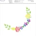 Flowers Frame Machine Embroidery Design, Flower Wreath Embroidery ...
