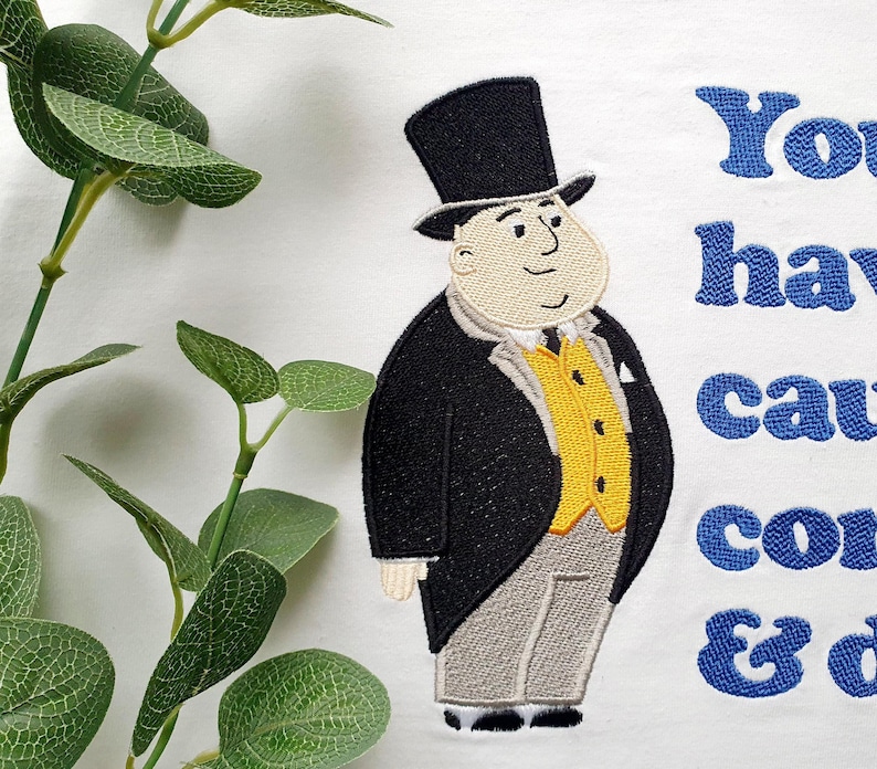 The Fat Controller Machine Embroidery Design, Blue Train Cartoon ...