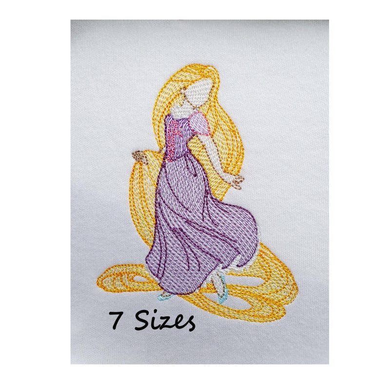Rapunzel Embroidery Design - Etsy