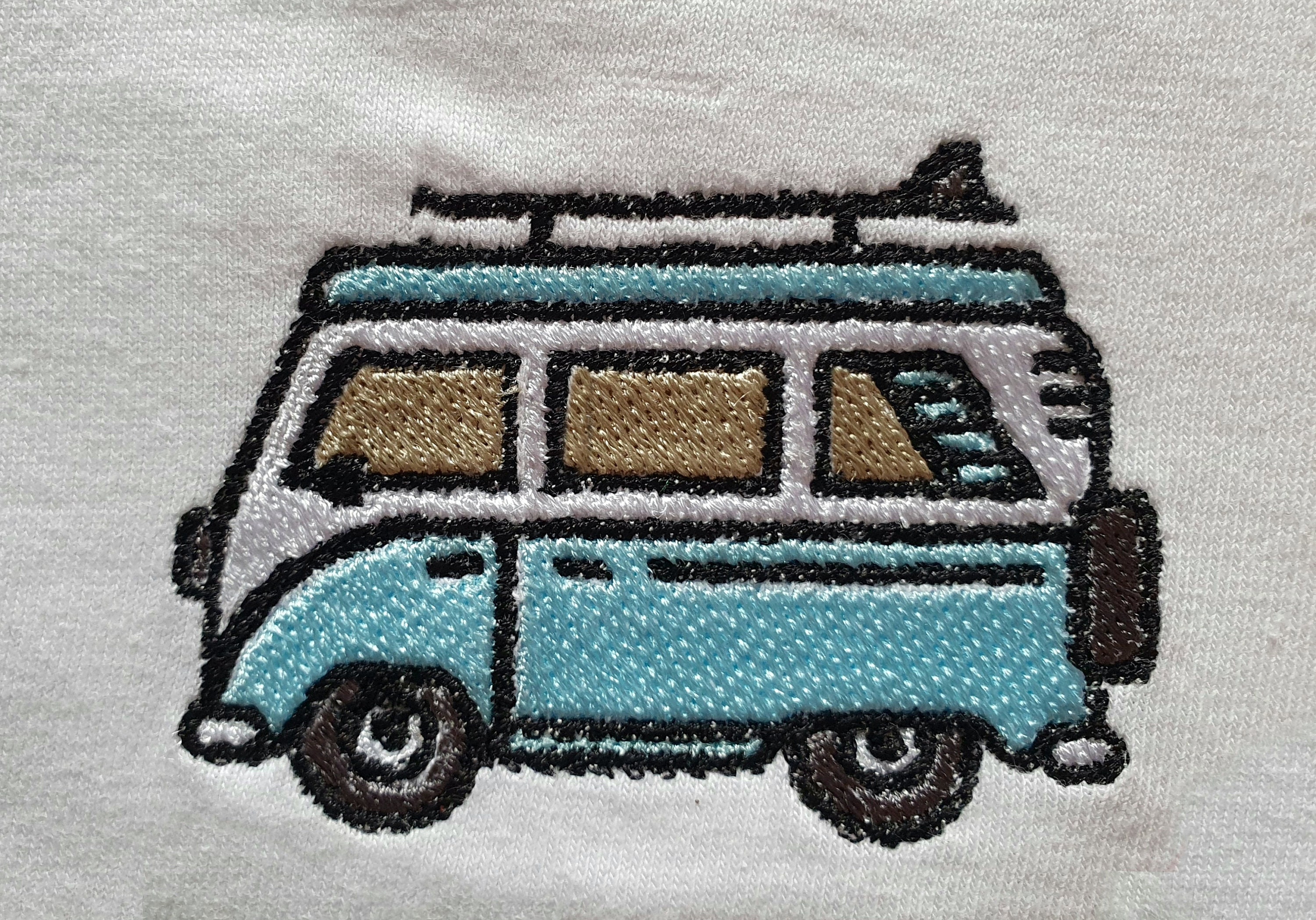 Camper Van Machine Embroidery Design, Retro Van Embroidery File ...