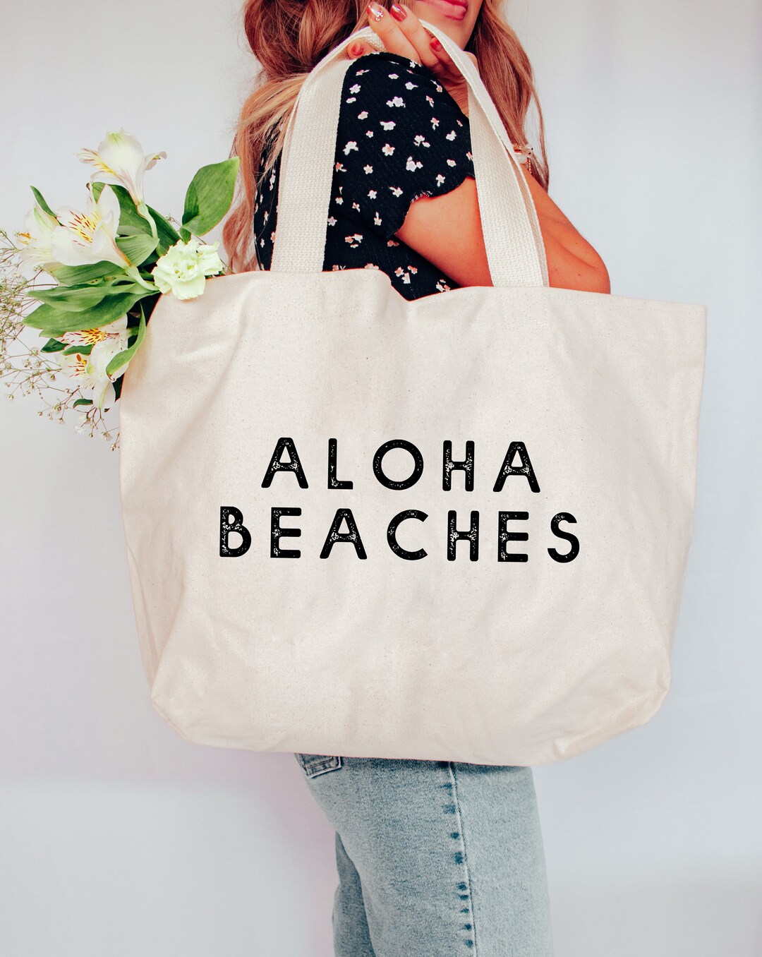 Aloha Beaches Tote Bag With 2 Sizes - Etsy
