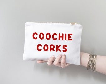 Funny Canvas Zipper Pouch Bag of Drugs, Coochie Corks, Oh Bloody Hell ...
