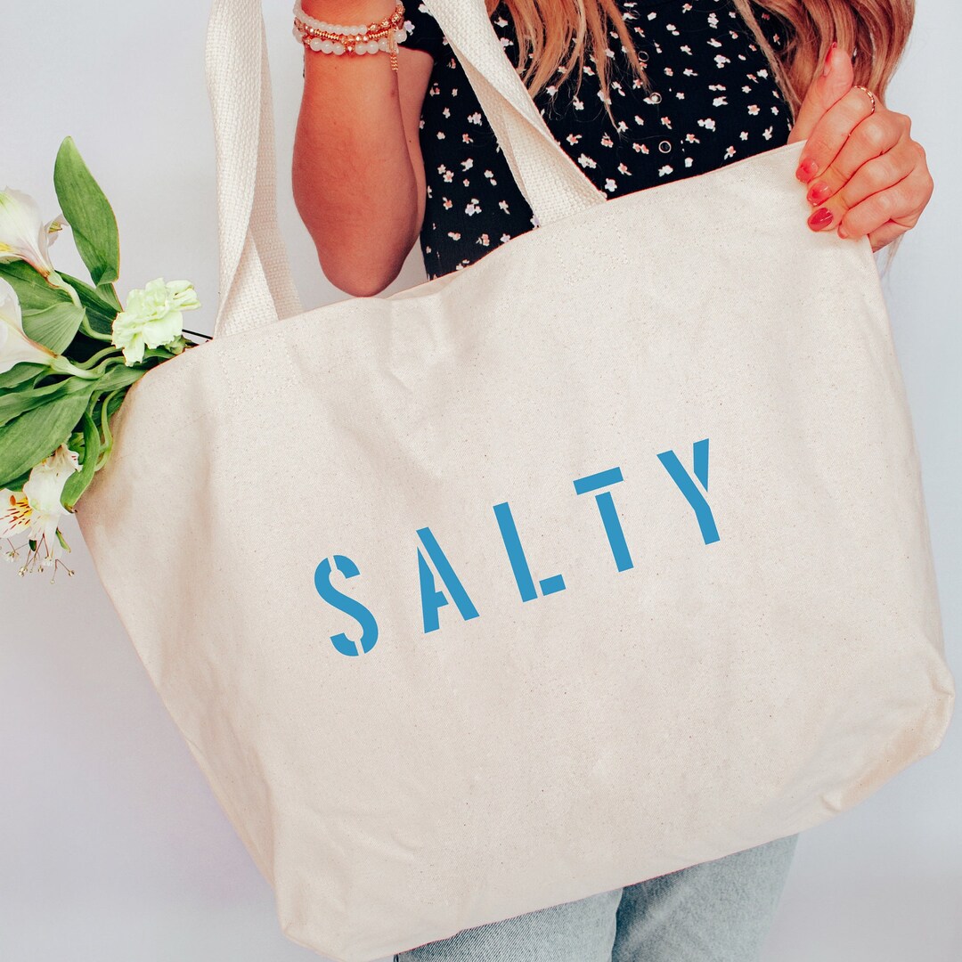 Salty Stamp Look Tote Bag With 2 Sizes - Etsy