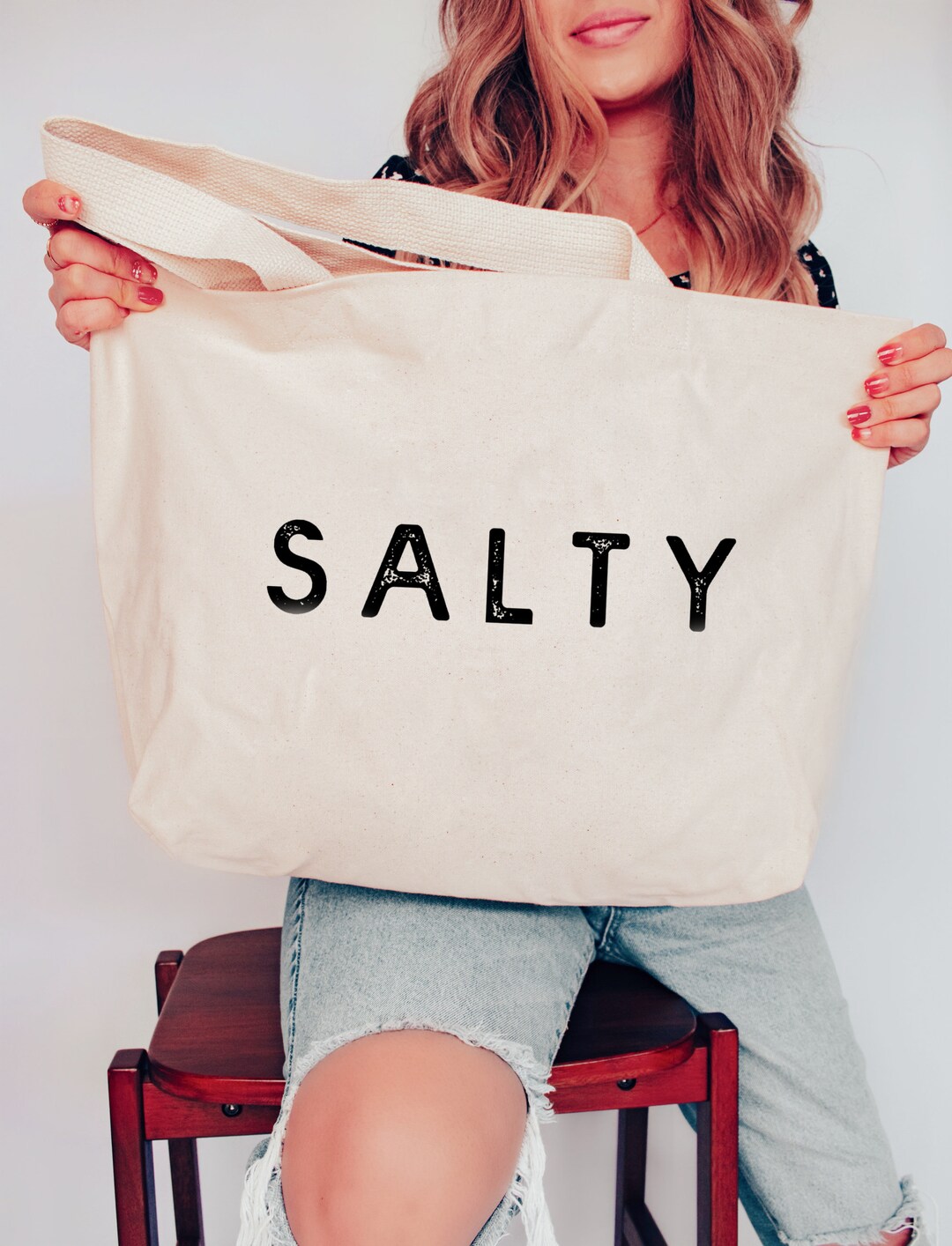 Salty Tote Bag With 2 Sizes - Etsy