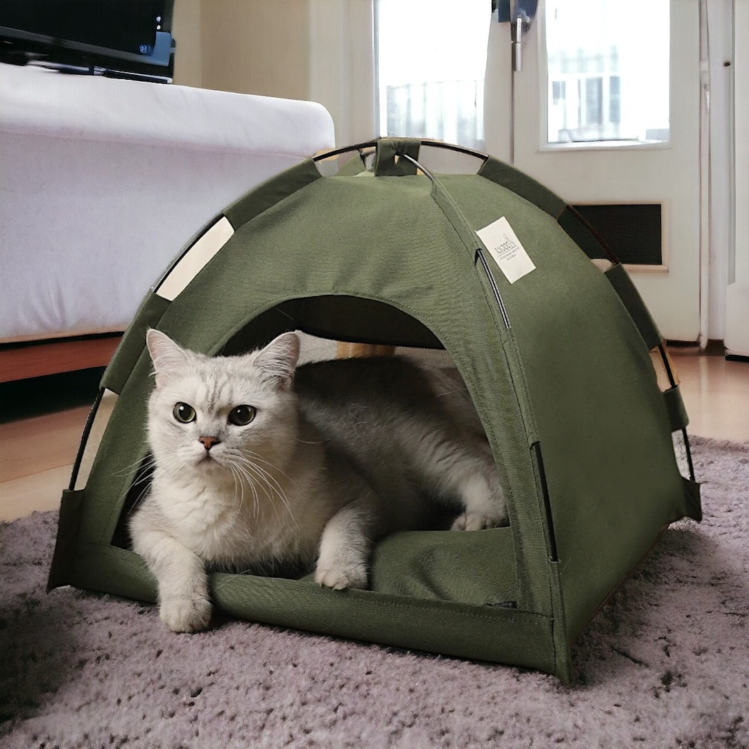 Mini Tent Cat Bed-cat Tent, Unique Cat Bed, Indoor Cat House, Cute Cat ...