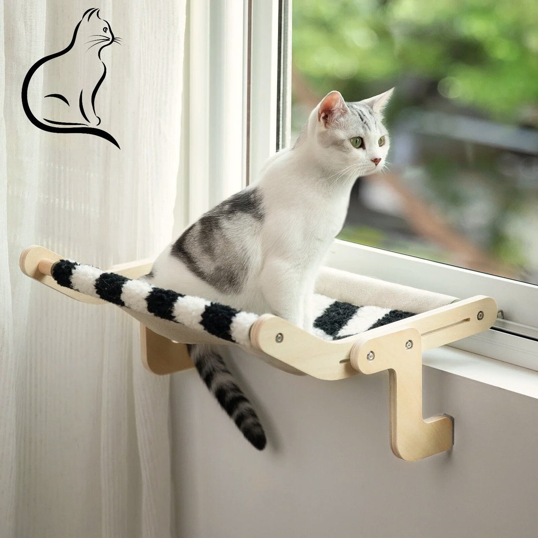 Ledge Mounted Cat Bed Cat Window Bed, Cat Window Perch, Cat Window ...