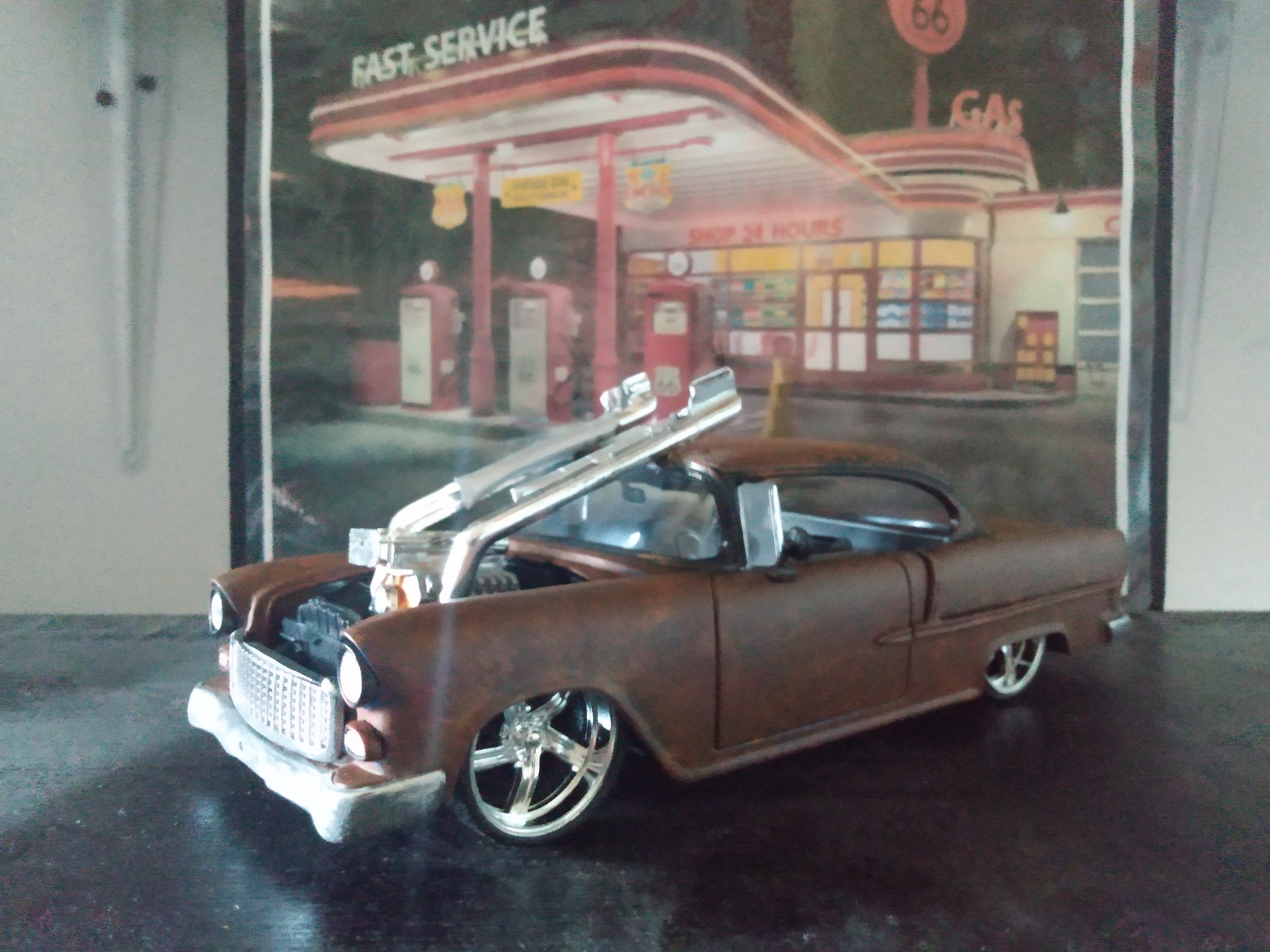 1/24 Scale 55 Chevy Rat Rod Diecast - Etsy