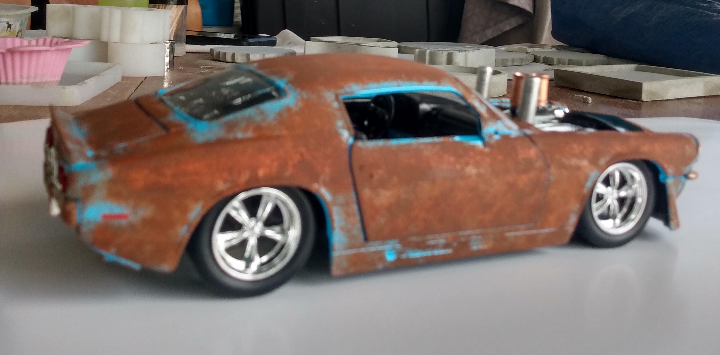 1/24 Scale 1971 Camaro Rat Rod Rusted Out Diecast - Etsy