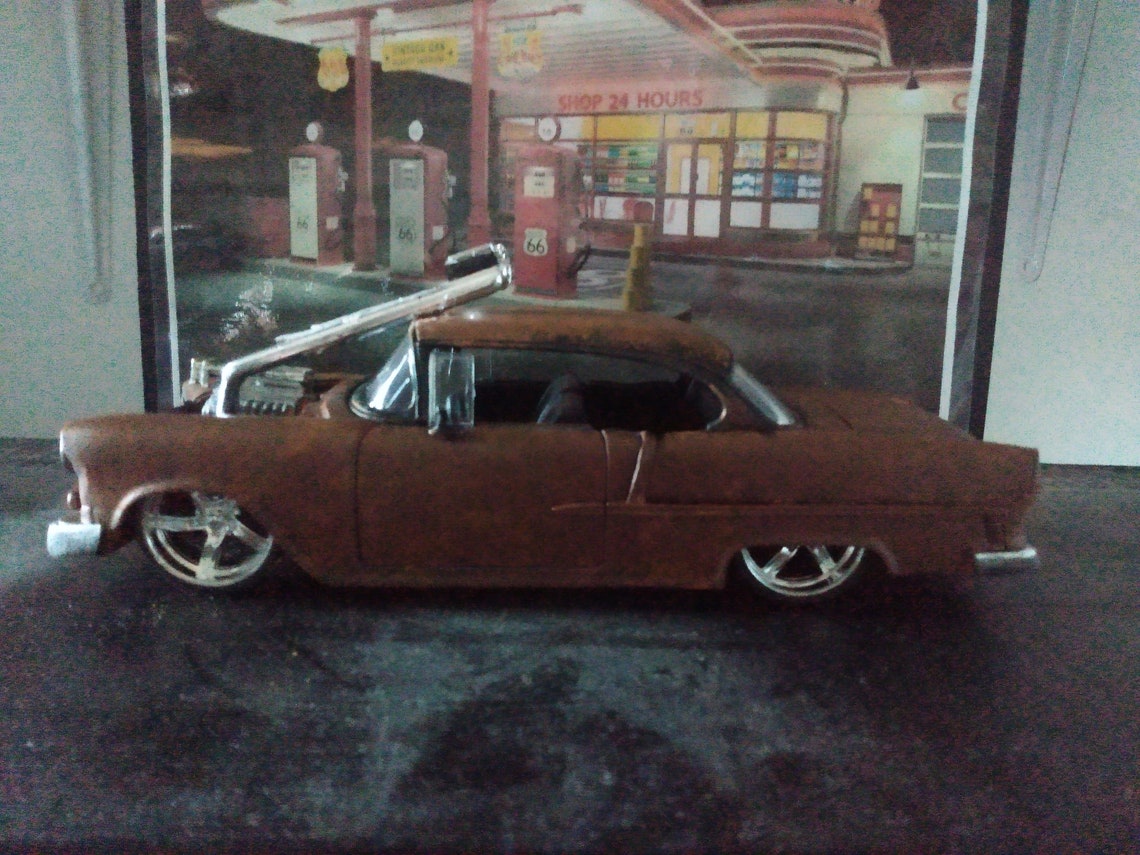 1/24 Scale 55 Chevy Rat Rod Diecast - Etsy