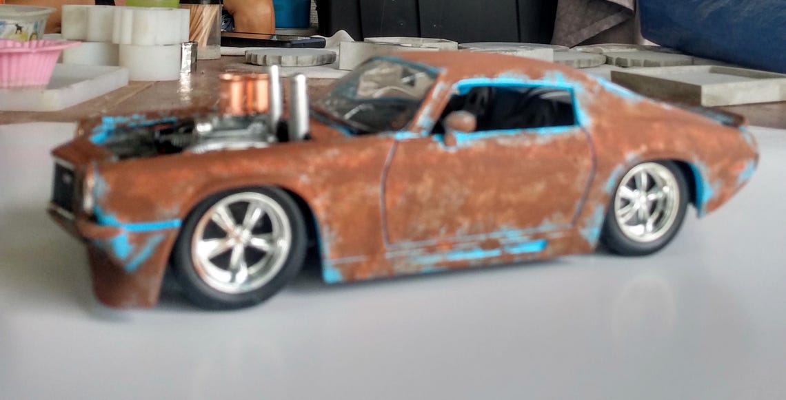 1/24 Scale 1971 Camaro Rat Rod Rusted Out Diecast - Etsy