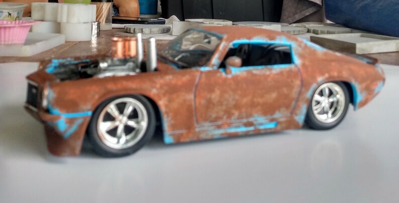1/24 Scale 1971 Camaro Rat Rod Rusted Out Diecast - Etsy