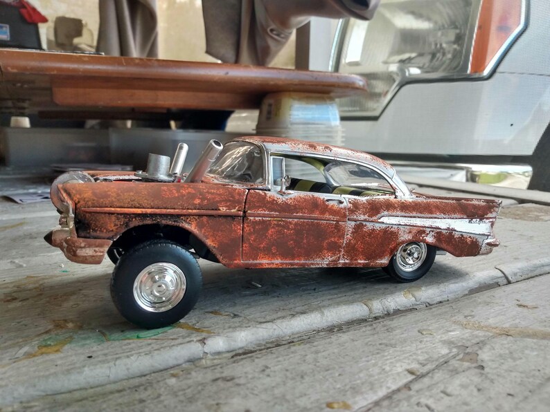 1/25 Scale 57 Chevy Diecast Rat Rod - Etsy