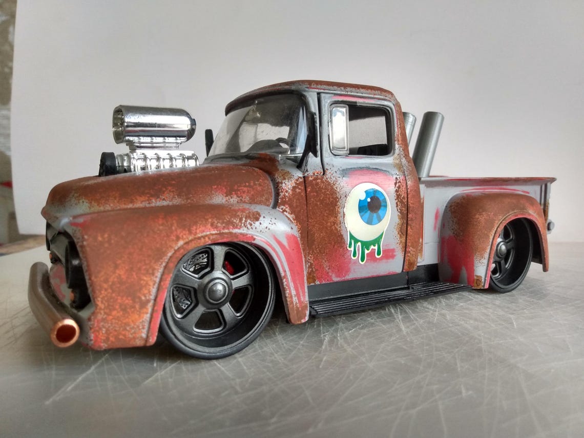 1/24 Scale 56 Ford F100. Rat Rod Diecast - Etsy
