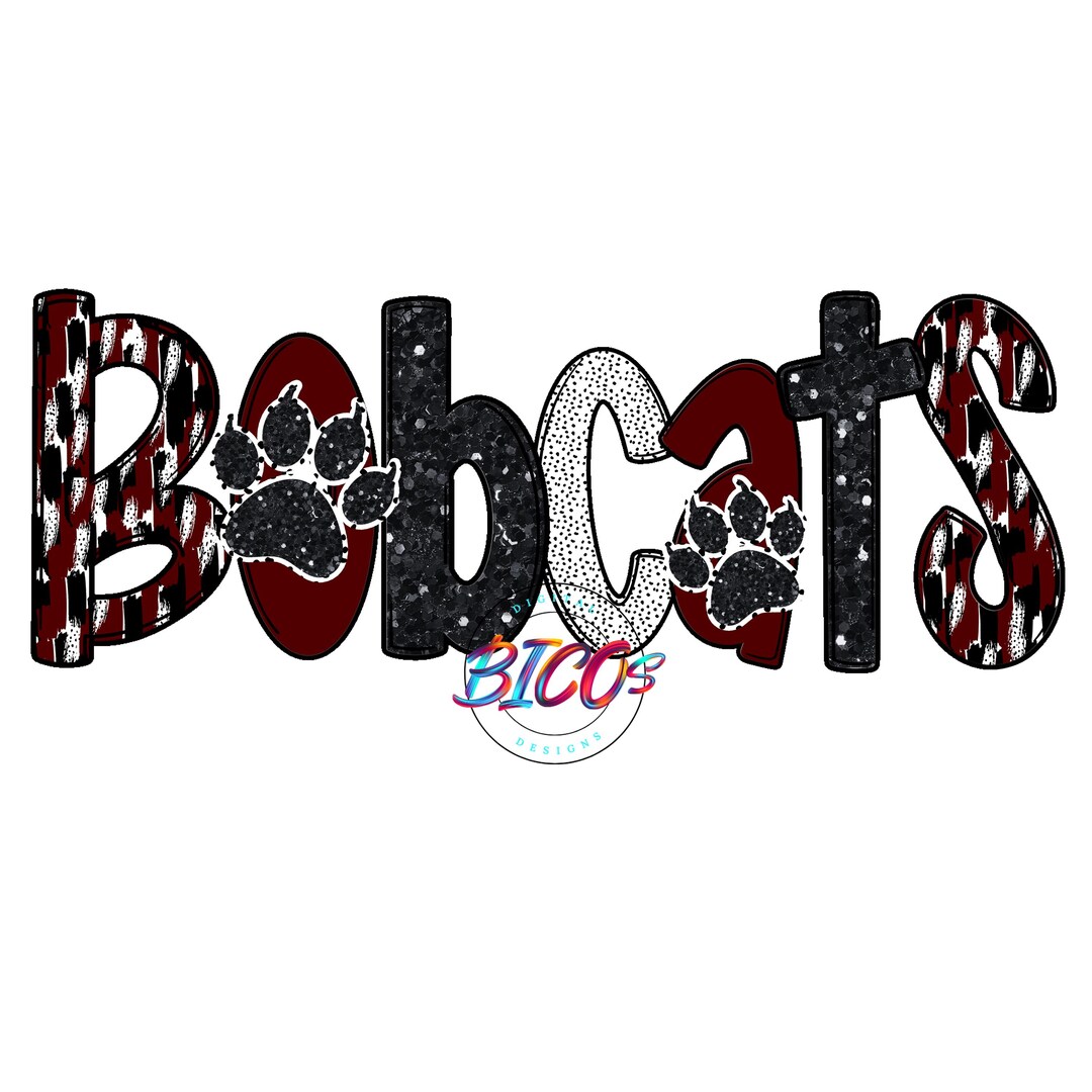 Bobcats-custom High Res PNG,300DPI Design Only mockup Visual Purpose ...