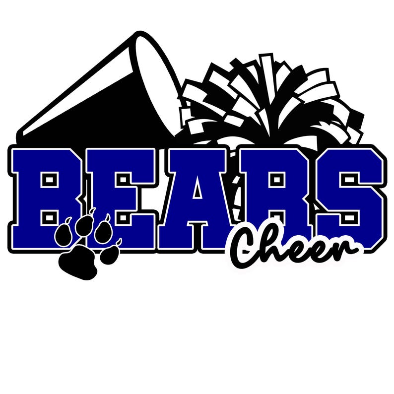 Bears Cheer, Blue, High Resolution PNG,300DPI Design Only mockup Visual ...