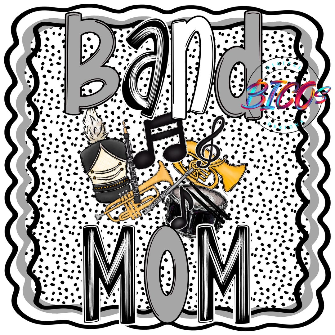 Band Mom PNG, Gray, High Resolution Mockup Visual Purpose Only ...