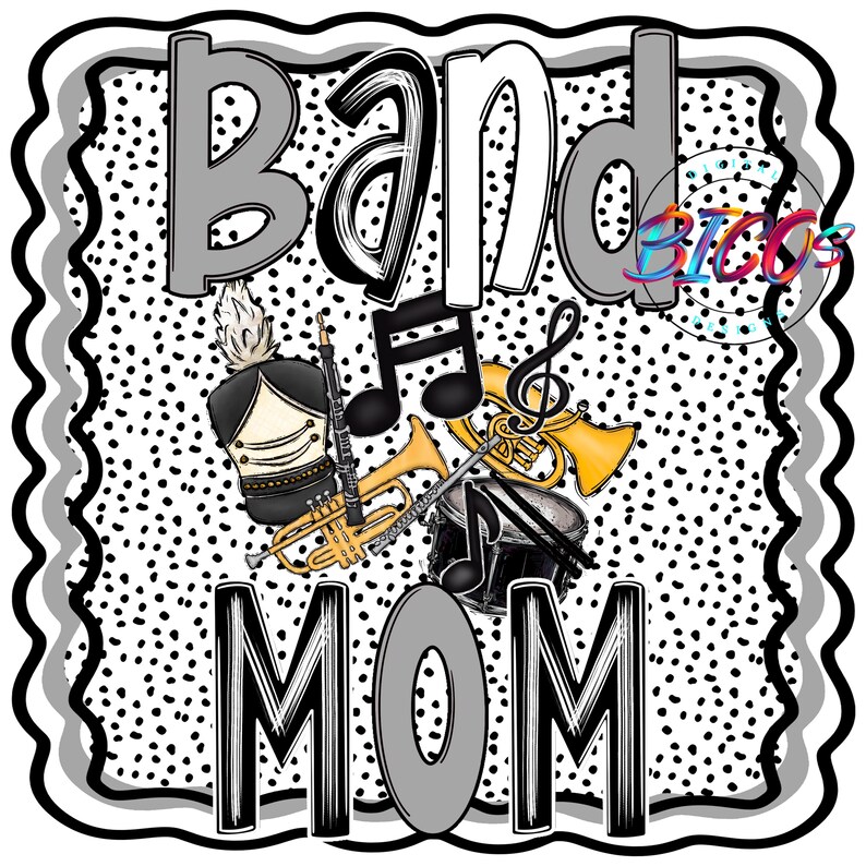 Band Mom PNG, Gray, High Resolution Mockup Visual Purpose Only ...