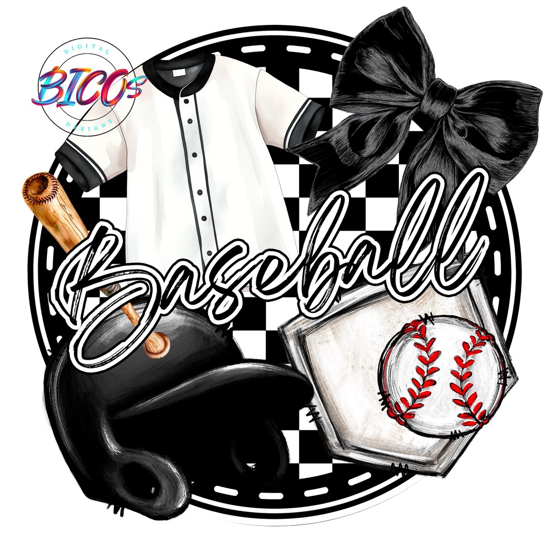 Baseball Design PNG, Black & White, High Resolution Mockup Visual ...