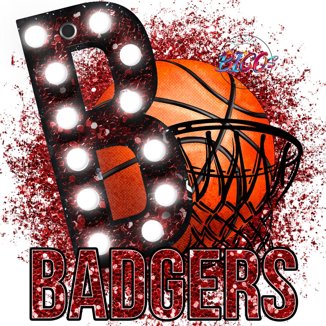Badgers Marquee Mascot, Red, Basketball, School Spirit, High Res PNG ...