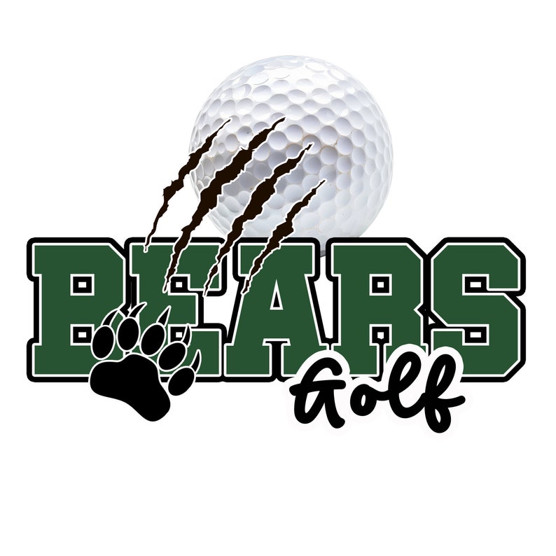 Bears Golf, Green, High Resolution PNG,300DPI Design Only **mockup ...
