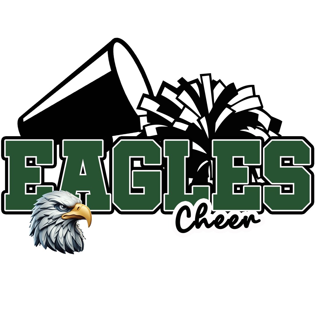 Eagles Cheer, Green, High Resolution PNG,300DPI Design Only **mockup ...