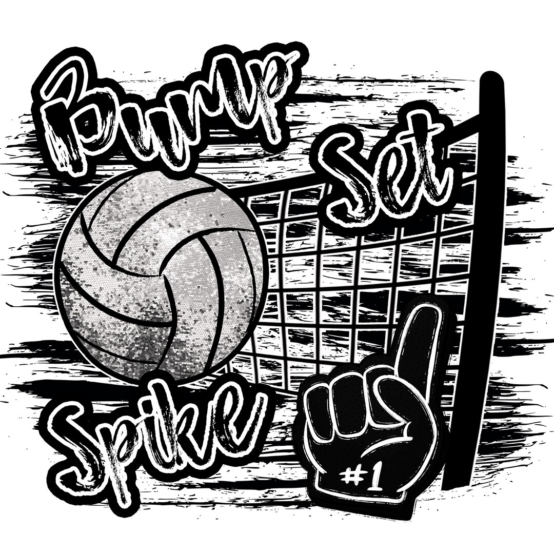 Volleyball Design, Bump, Set, Spike, Sequins Volleyball, High ...