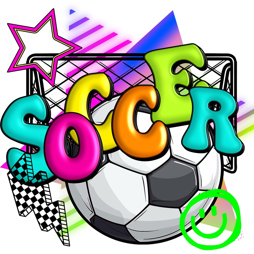 Soccer Retro, Bright, High Resolution PNG,300DPI Design Only **mockup ...