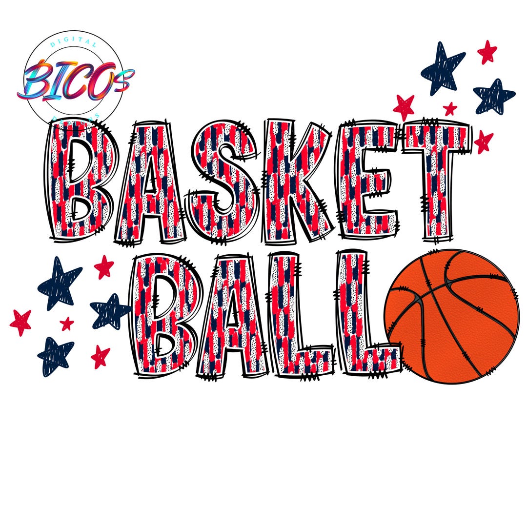 Basketball Red and Navy Design, Scrape Design PNG, Blue, High ...