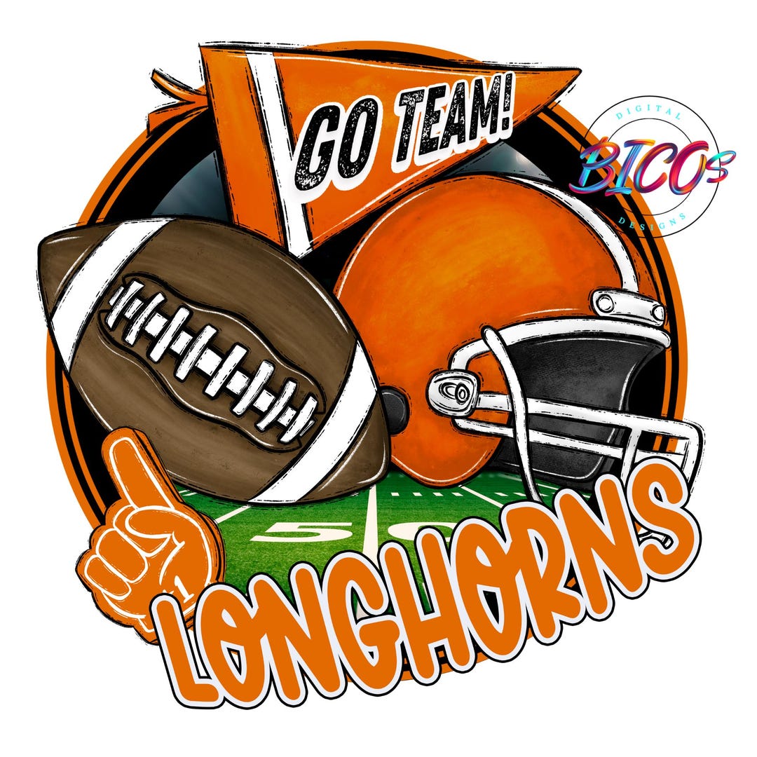 Longhorns Football PNG, Burnt Orange, High Resolution Png, DESIGN ONLY ...