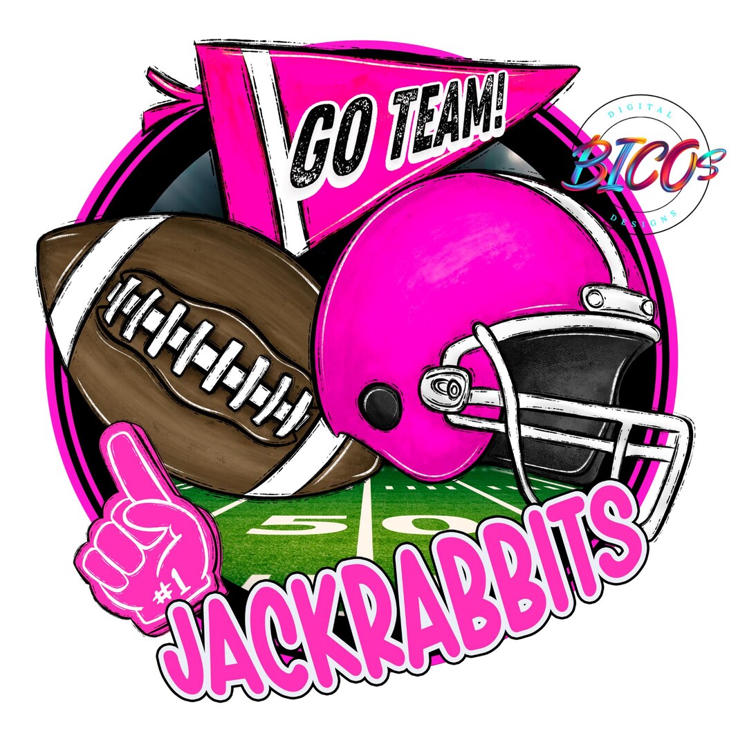 Jackrabbits Football PNG, Pink, High Resolution Png, DESIGN ONLY ...