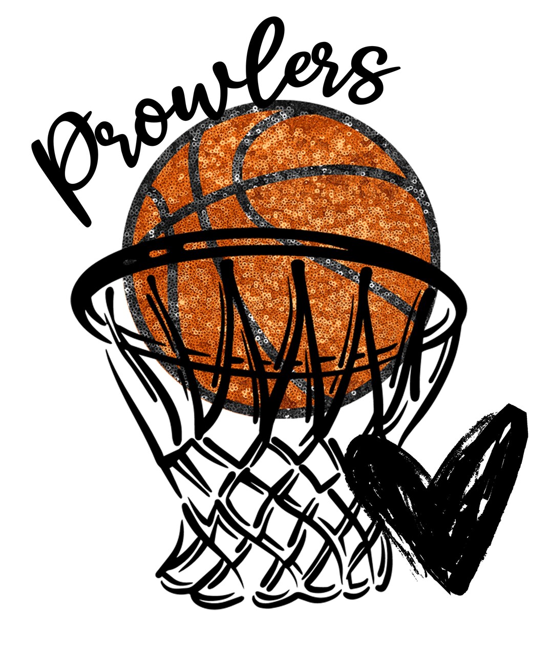 Prowlers Basketball, Black, High Res PNG,300DPI Design Only **mockup ...