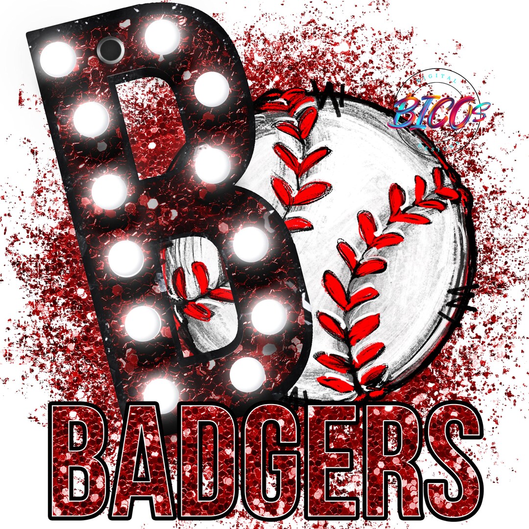 Badgers Marquee Mascot, Red, Baseball, School Spirit, High Res PNG ...