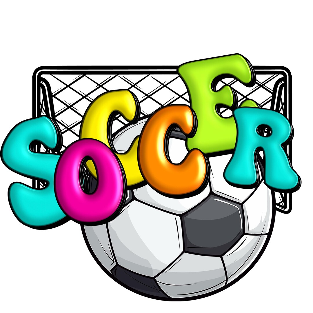 Soccer Retro With Net, Bright, High Resolution PNG,300DPI Design Only ...