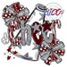 Holographic-white-maroon, Cheer Megaphone Design, Brushstroke Alpha ...