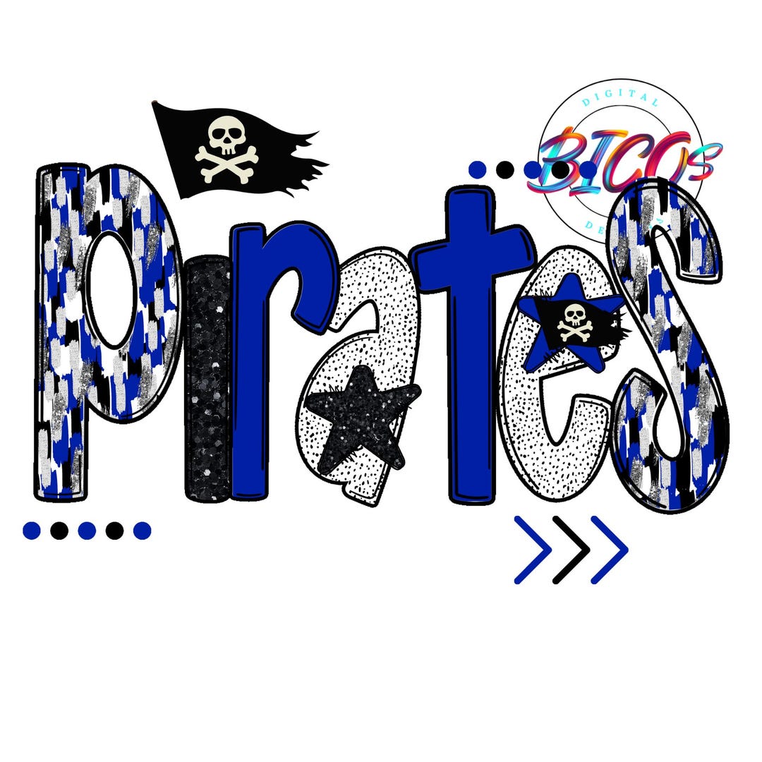 Pirates Brushstroke Alpha, Blue, High Res PNG, Design Only **mockup ...