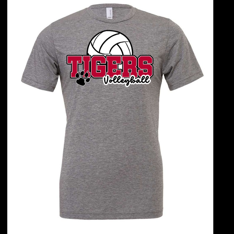 Tigers Volleyball, Red, High Resolution PNG,300DPI Design Only **mockup ...
